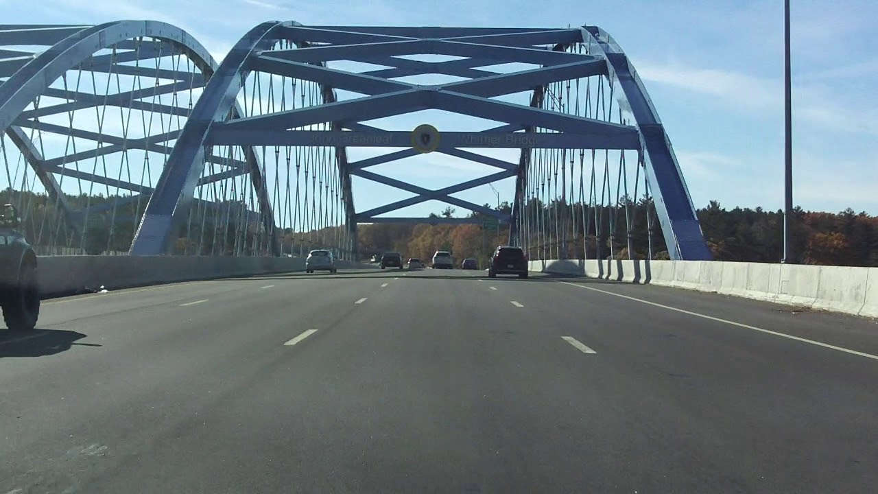 John Greenleaf Whittier Bridge southbound - YouTube