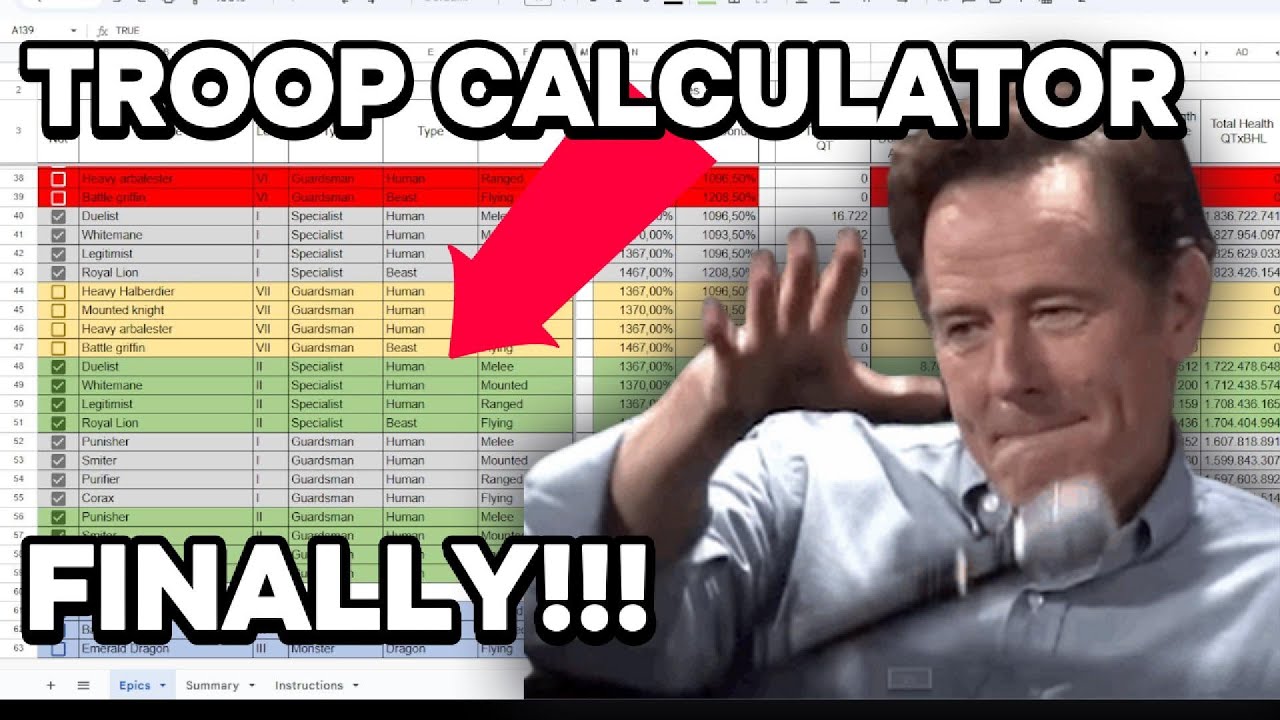 Troop Calculator & Instructions - YouTube