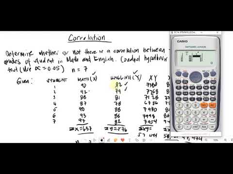 CORRELATION (Solving Pearson's r) USING SCIENTIFIC CALCULATOR - YouTube