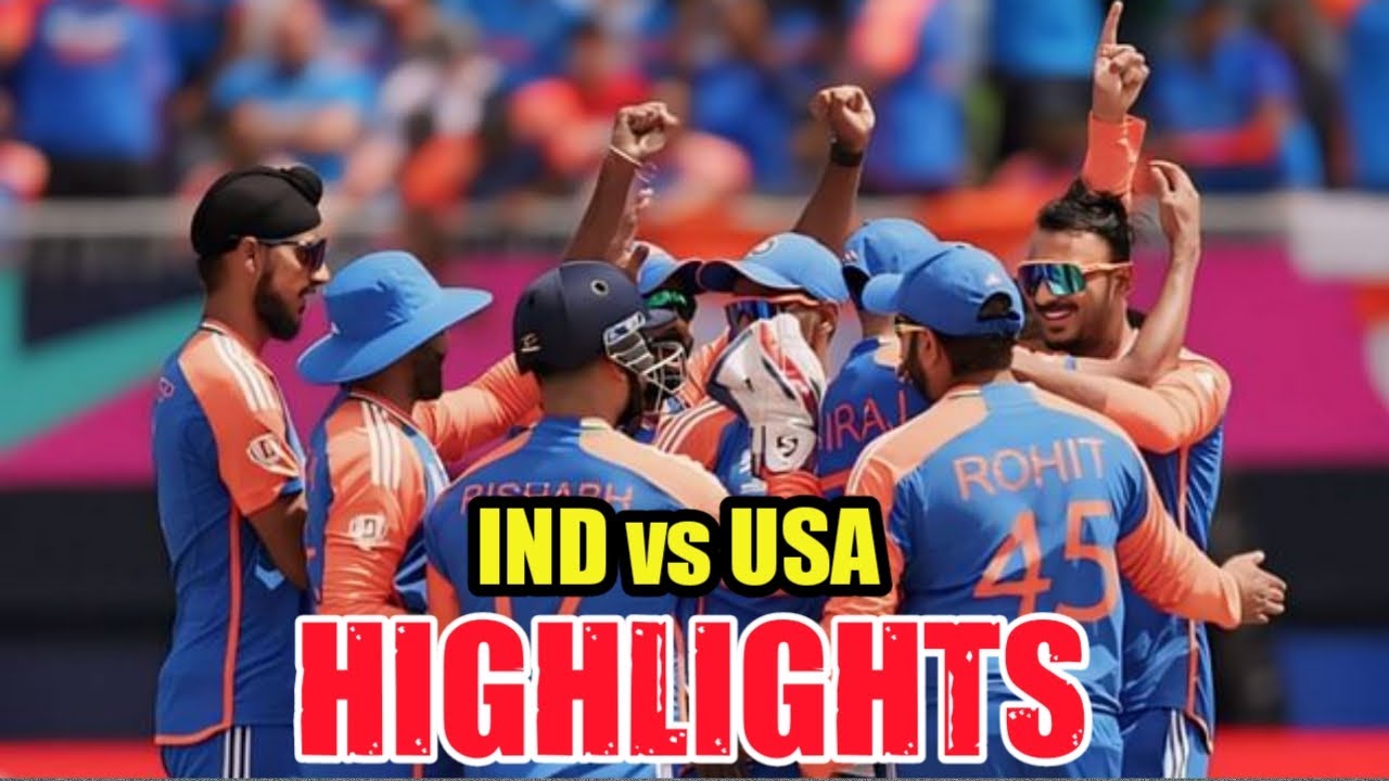 IND vs USA T20 World Cup Highlights 🔥| IND won by 7 wickets| IND USA ...