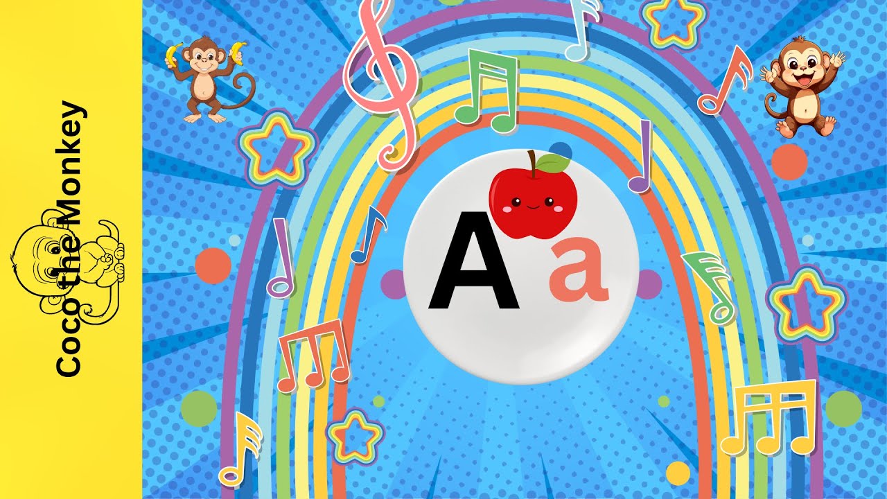 Letter Aa | New phonics songs | the monkey Coco | Animated Songs for ...