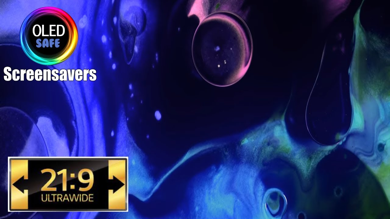 21:9 Ultrawide Flowing Radiant Color Screensaver - 10 Hours - 4K - OLED ...