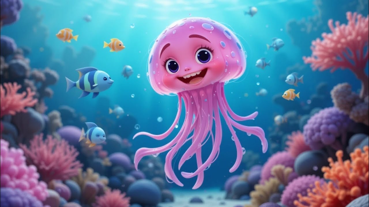 The Jumpy Jellyfish Rhyme Song | Popular Nursery Rhyme & Lyrics for ...