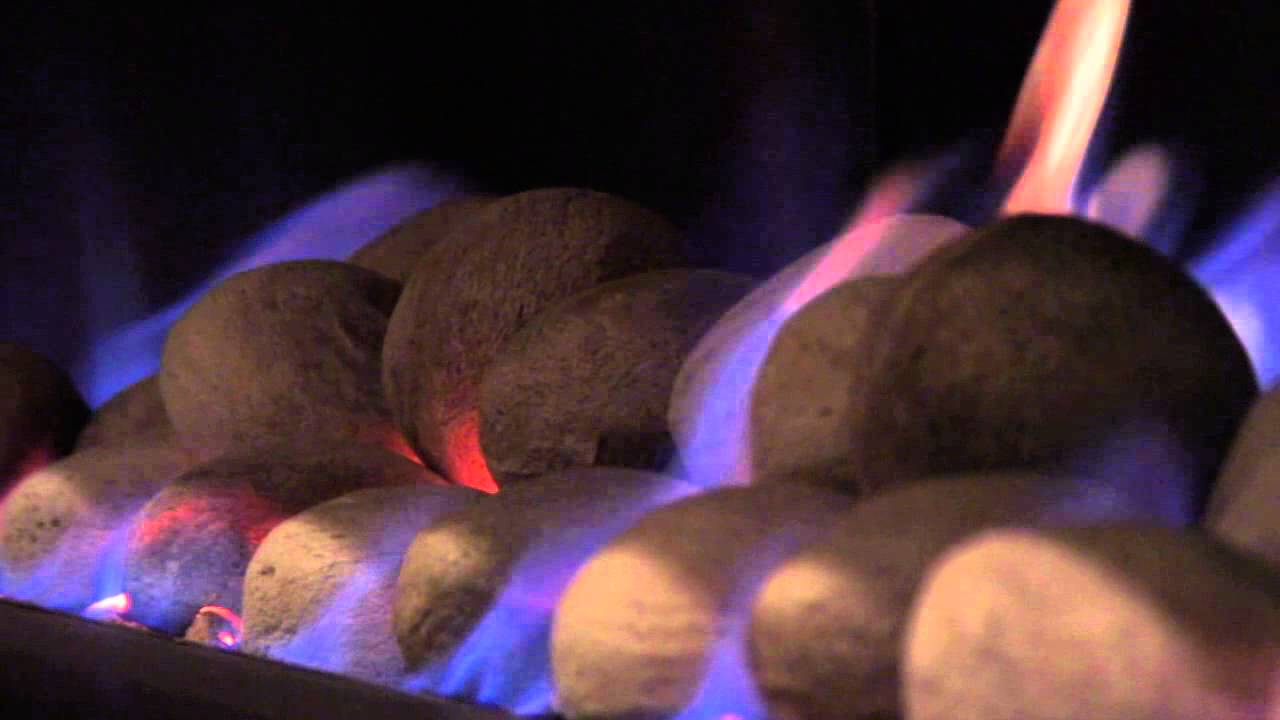 Horizon 1100 Pebbles Gas Fireplace - YouTube