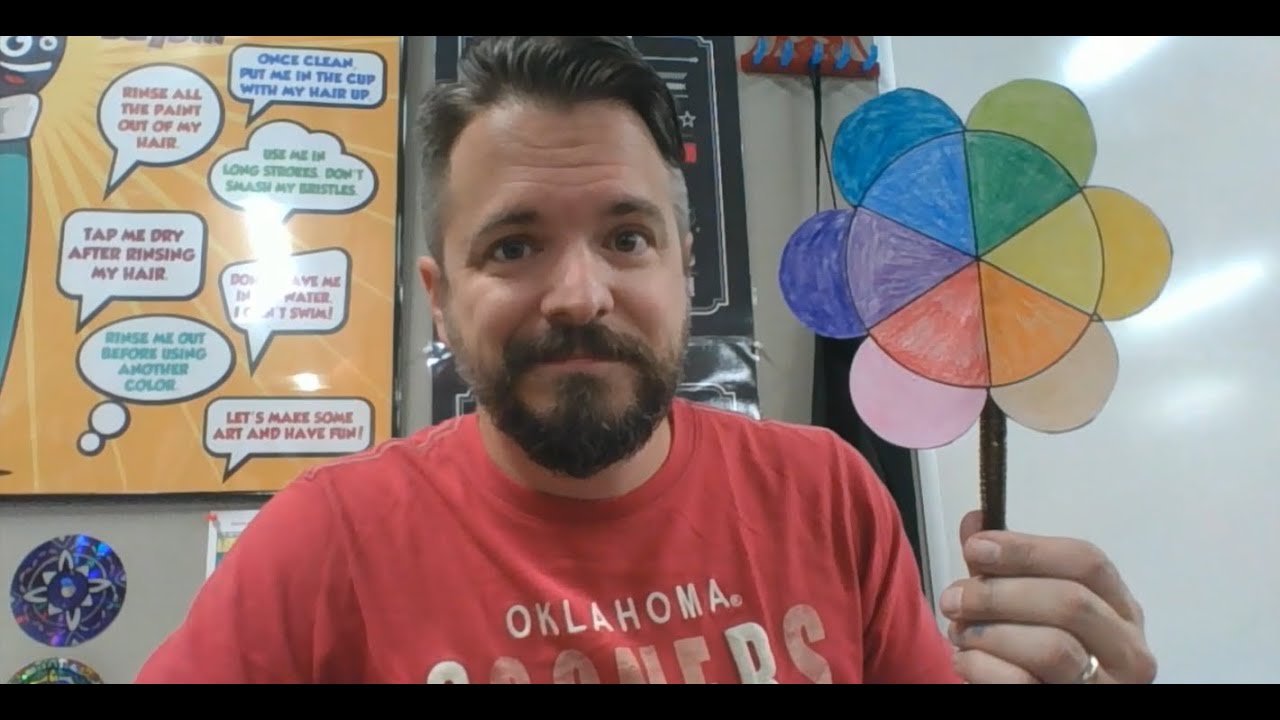 Color Wheel Flower - An Early Elementary Art Project - YouTube