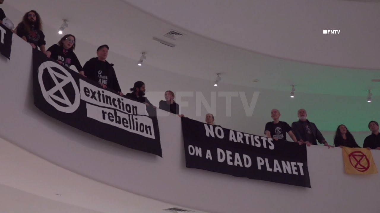 Climate Activists ARRESTED at Guggenheim Museum Protest- NYC - YouTube
