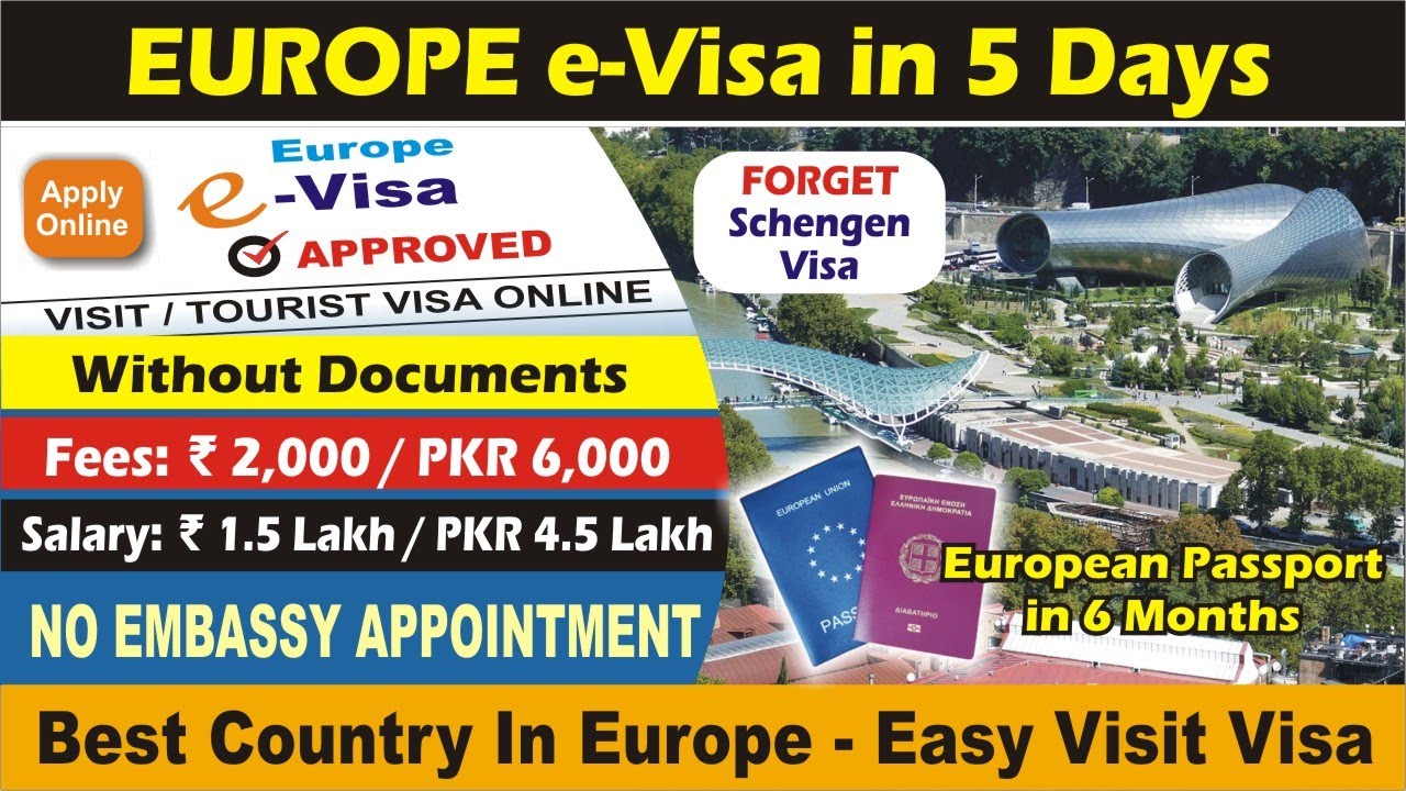 Get Europe E-Visa in 5 Days | No Embassy Appointment Needed | Visa Free ...