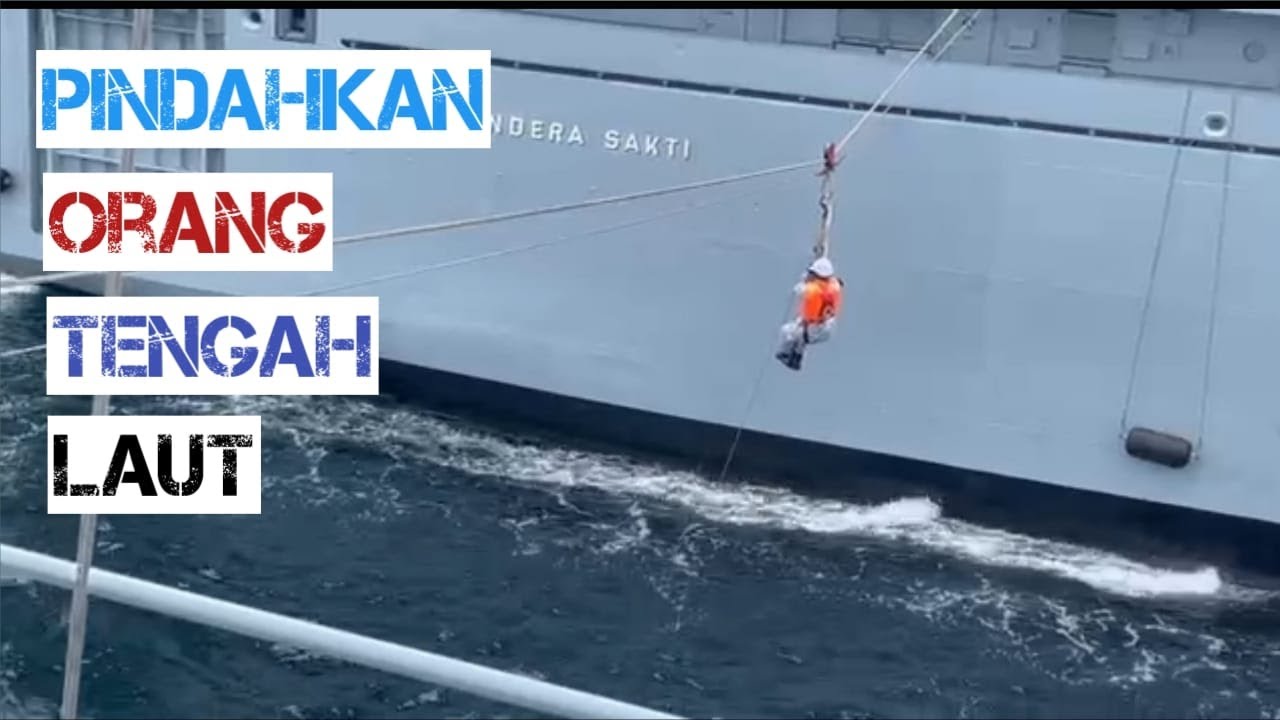 Latihan Light Jackstay Oleh Kapal TLDM - YouTube