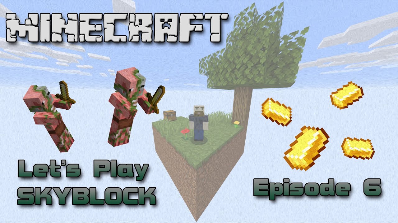 Easy Pigman Gold Farm - Lets Play Skyblock Survival in Minecraft 1.15 ...