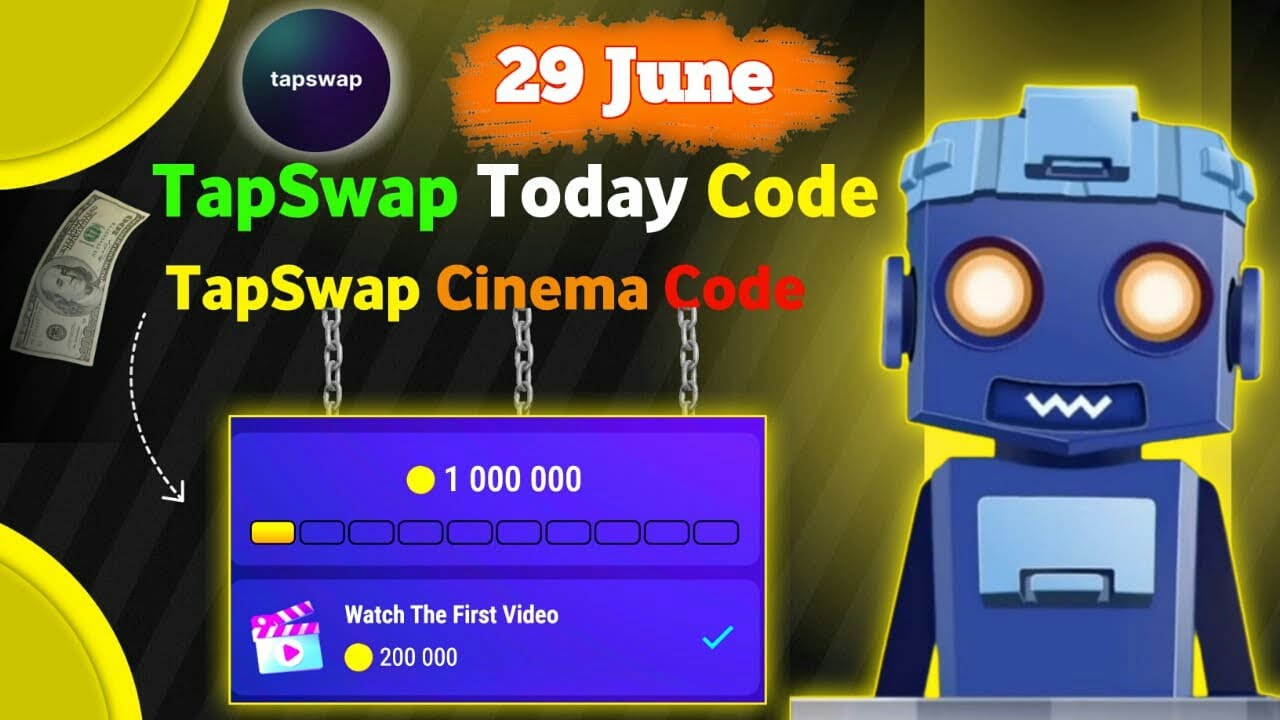 tapswap cinema code | tapswap daily combo | tapswap code answer - YouTube