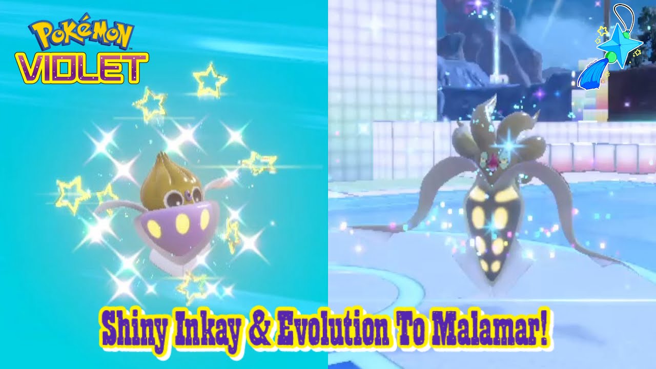 Pokémon Violet: SHINY INKAY + EVOLUTION TO MALAMAR! - YouTube