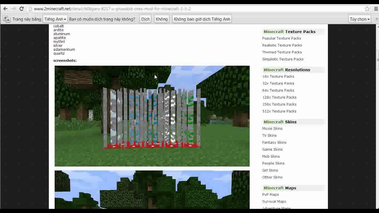 B0bGary's Growable Ores Mod for Minecraft 1 5 2 - YouTube