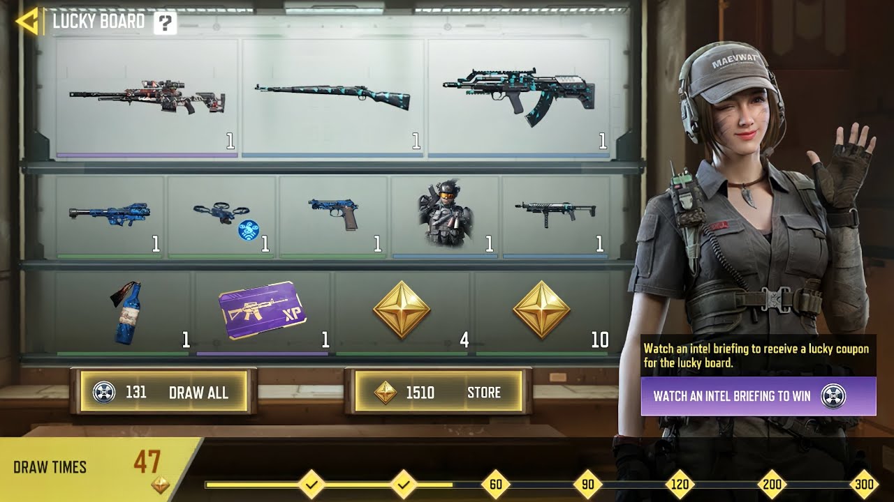 Season 9 Lucky Board Rewards Cod Mobile ADS Button Rewards Locus ...