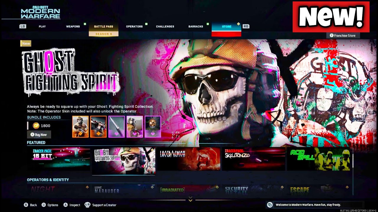 NEW "GHOST FIGHTING SPIRIT" BUNDLE in Modern Warfare with APPARITION ...