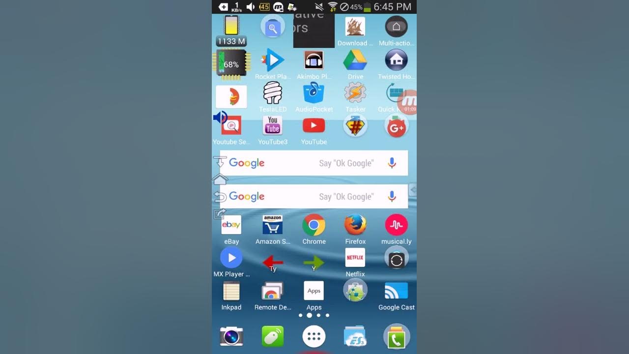 how to completely rotate Android screen upside dow - YouTube