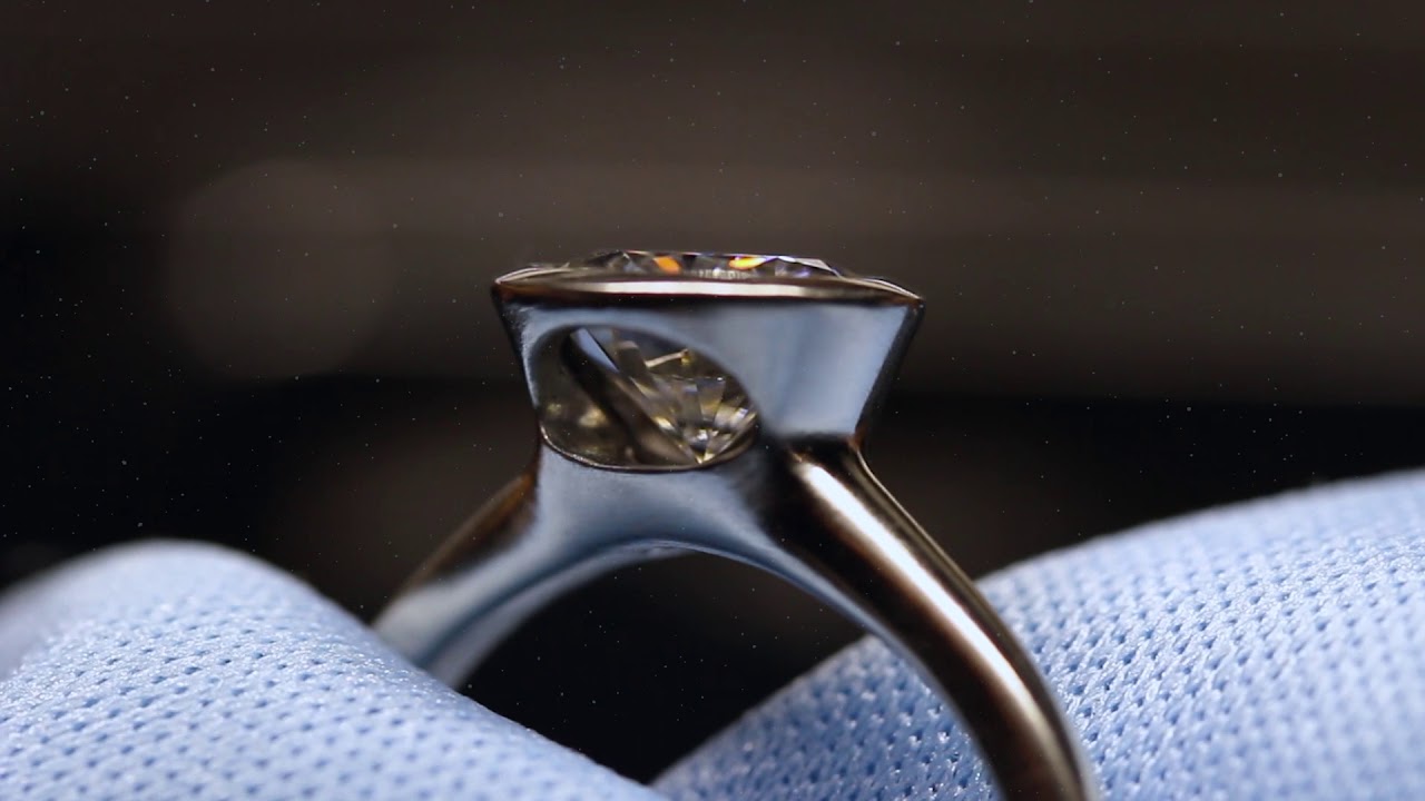 Bezel Engagement Ring - Stellar Fields Jewelry - YouTube