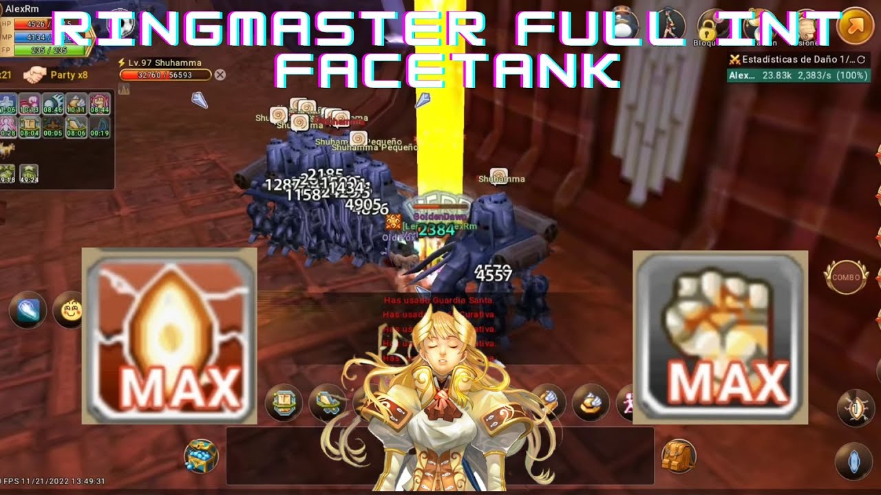 Flyff universe - RINGMASTER AoE tank pure int - YouTube