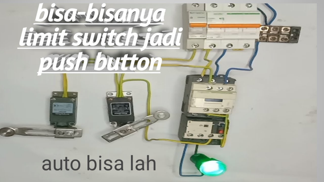 cara pasang limit switch jadi push button - YouTube