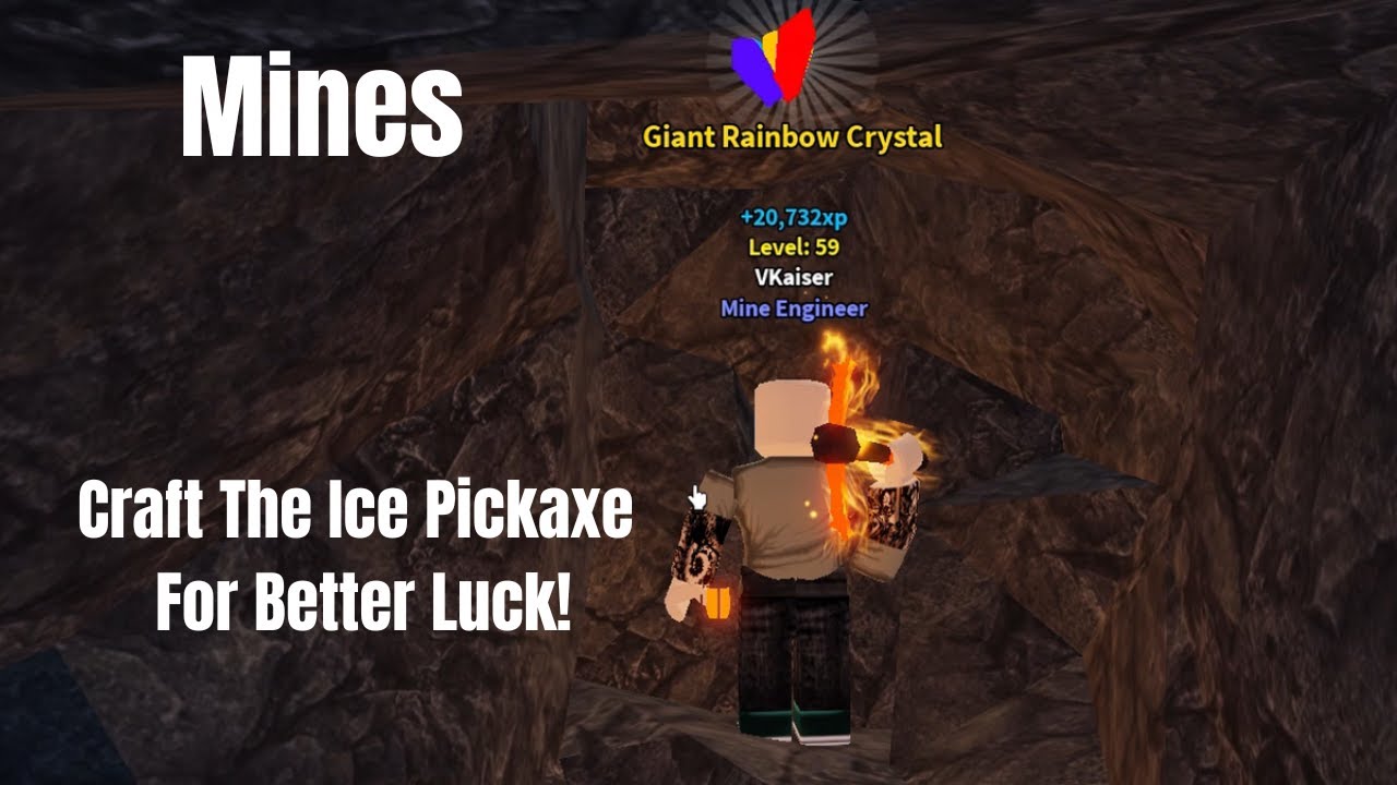 Roblox Mines Craft The Ice Pickaxe For More Loot! - YouTube