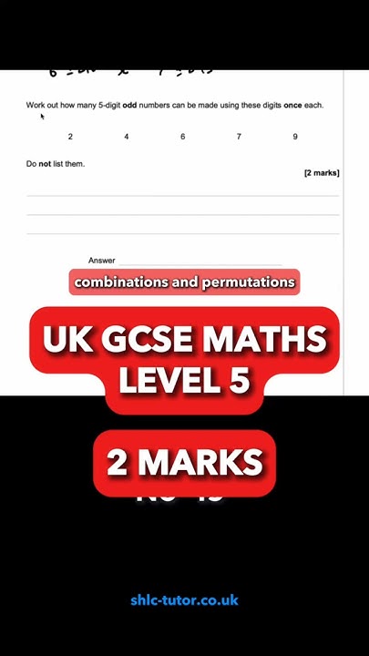 How to Solve a GCSE Maths Level 5 Combinations and Permutations Question - YouTube