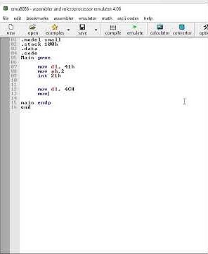 How to print your Name Assembly Language though ASCII Code | Hussain Codes - YouTube