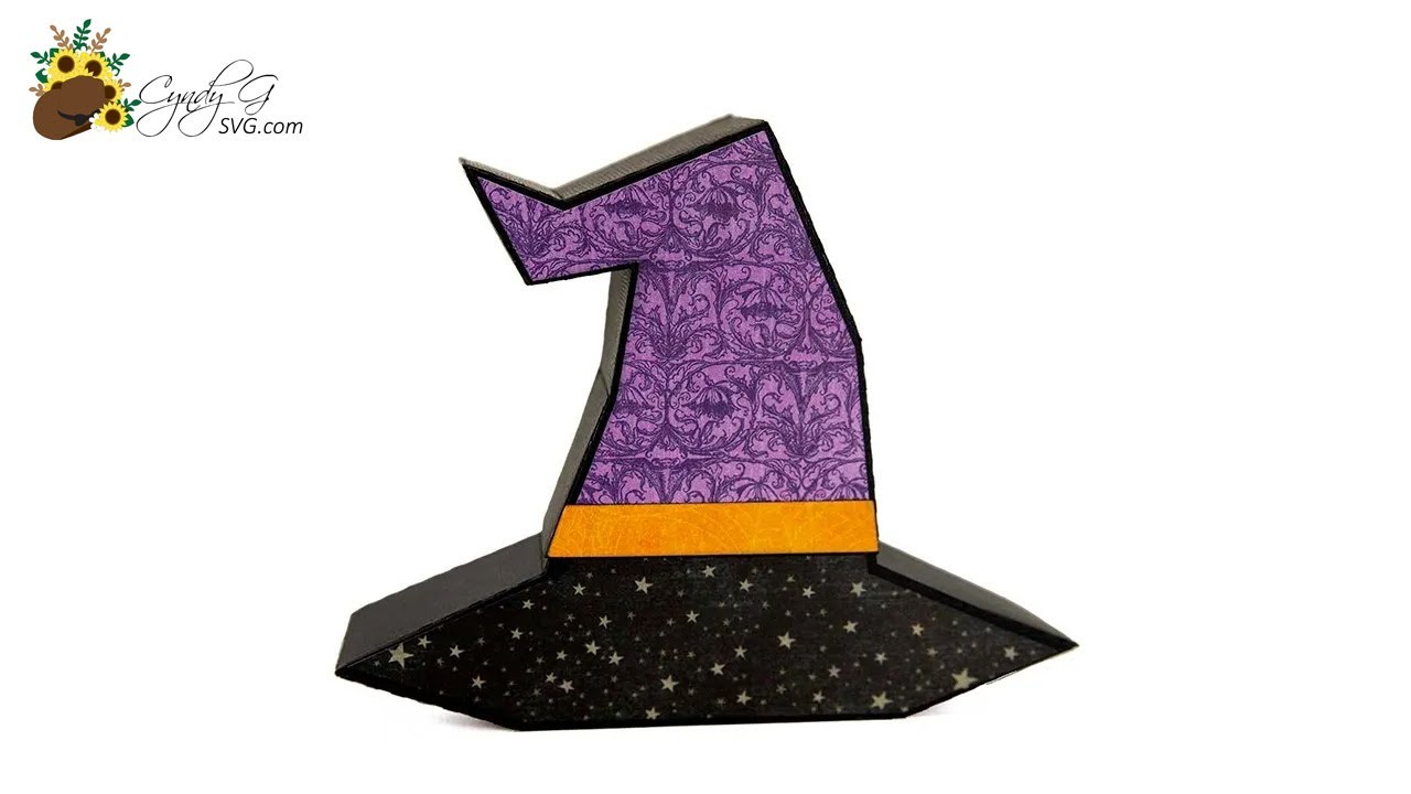 Halloween Witch Hat SVG Assembly Tutorial - YouTube