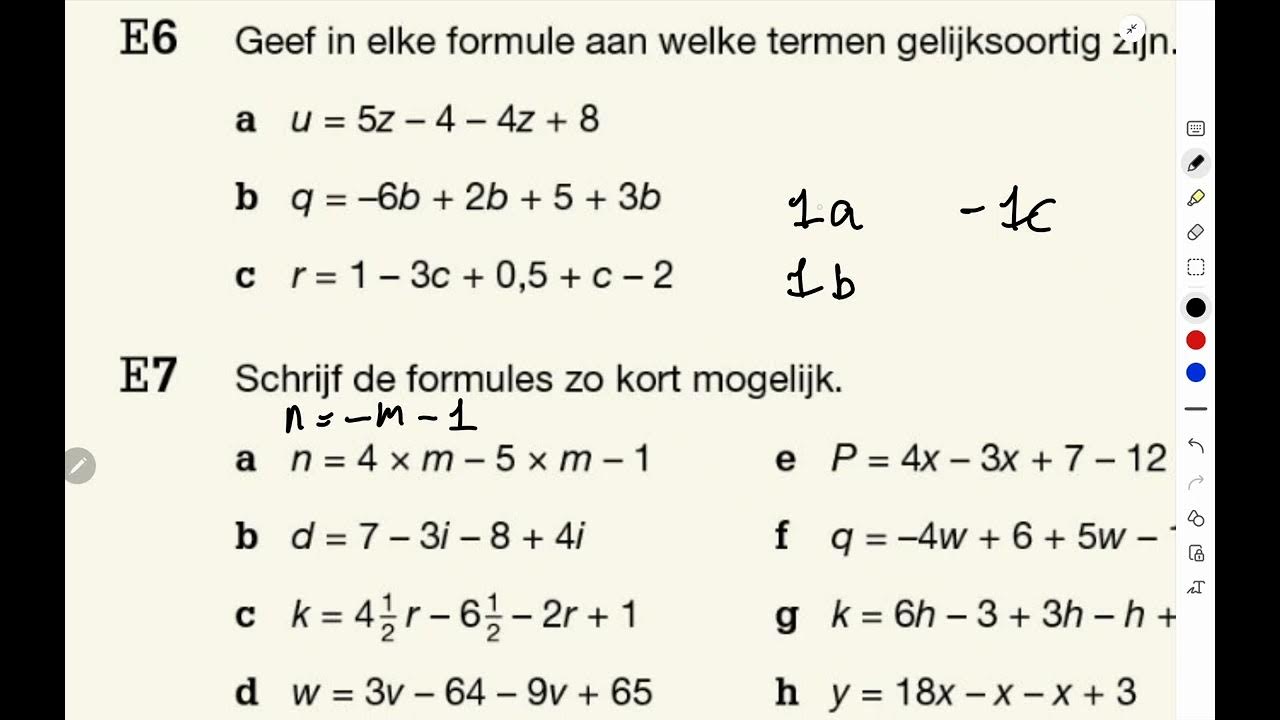 H9 Formules en vergelijkingen (1 havo/vwo, Moderne Wiskunde 1B 13e ed.) - YouTube