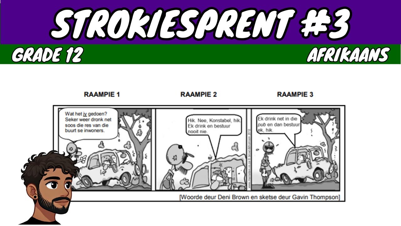 Strokiesprent: Cartoon #3 (Grade 12 Afrikaans) - YouTube