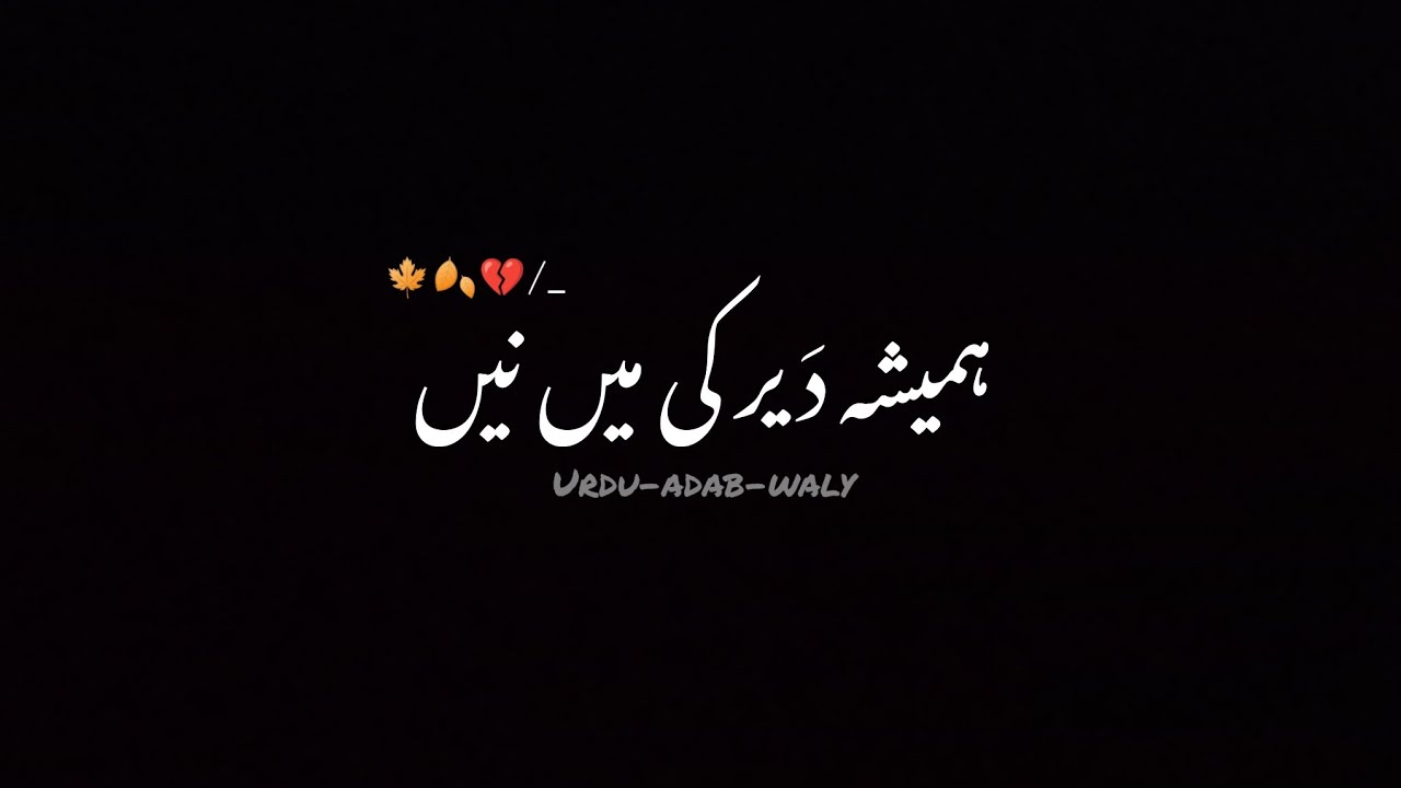 parizaad poetry || urdu status || hamesha dar ki mene || Romantic ...