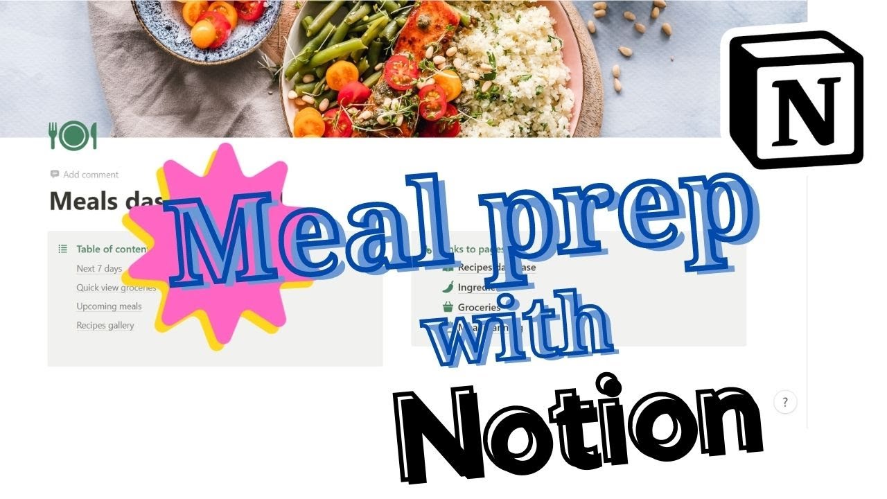 Add a MEAL PREP feature to your Notion meal planner - YouTube