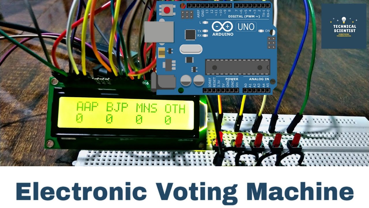 How To Make Voting Machine Using Arduino Lcd Display 162 Youtube