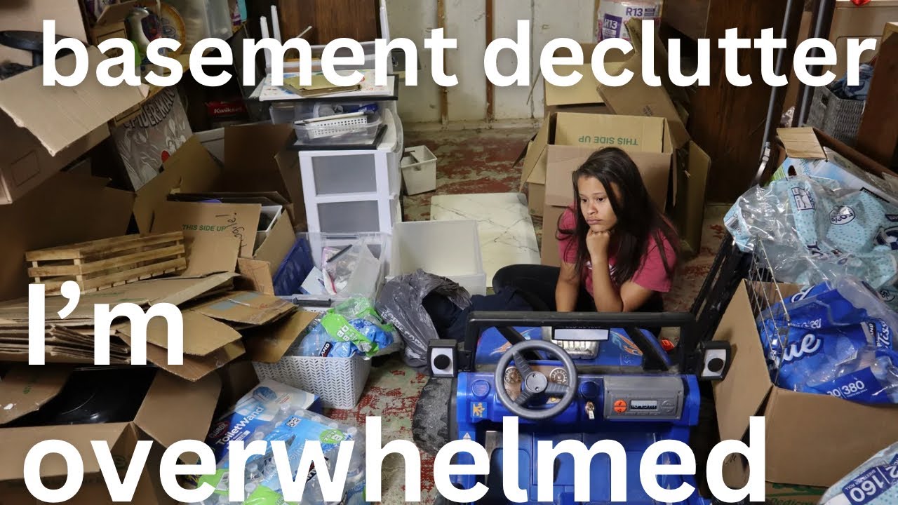 Decluttering my PACKED basement | part 1 - YouTube