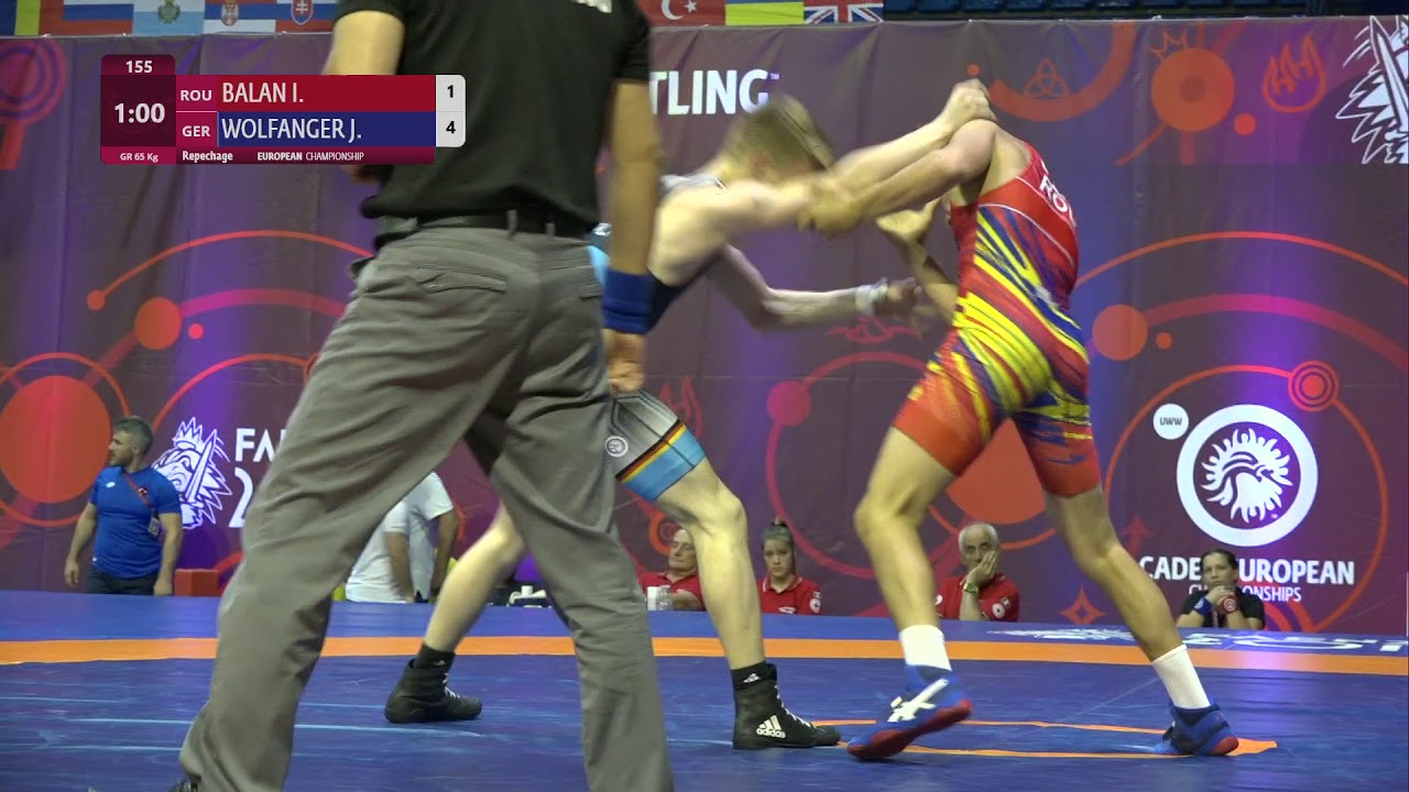 Repechage GR - 65 kg: I. BALAN (ROU) v. J. WOLFANGER (GER) - YouTube