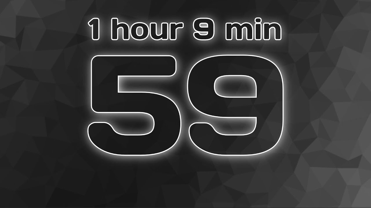 1 hour 10 minute (70 minute, 4200 second) Countdown Timer - Silent ...