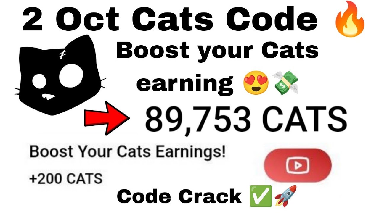 Cats 2 Oct 1st Video Code || Boost Your Cats Earning Answer || Maximize ...