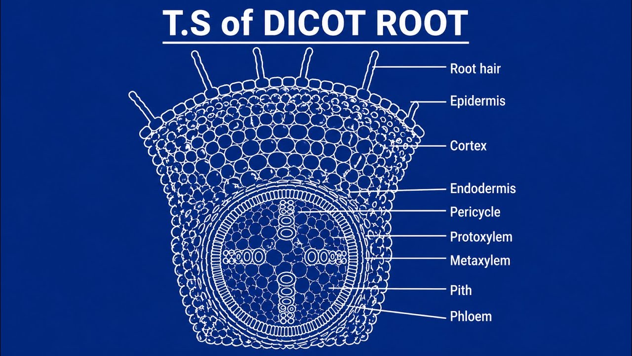 ANATOMY OF DICOT ROOT-PART1 - YouTube