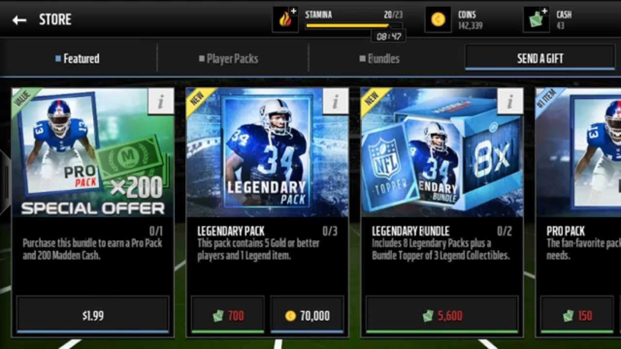 Madden Mobile- LEGENDS PACK OPENING!-CAN WE PULL A LEGEND??? - YouTube