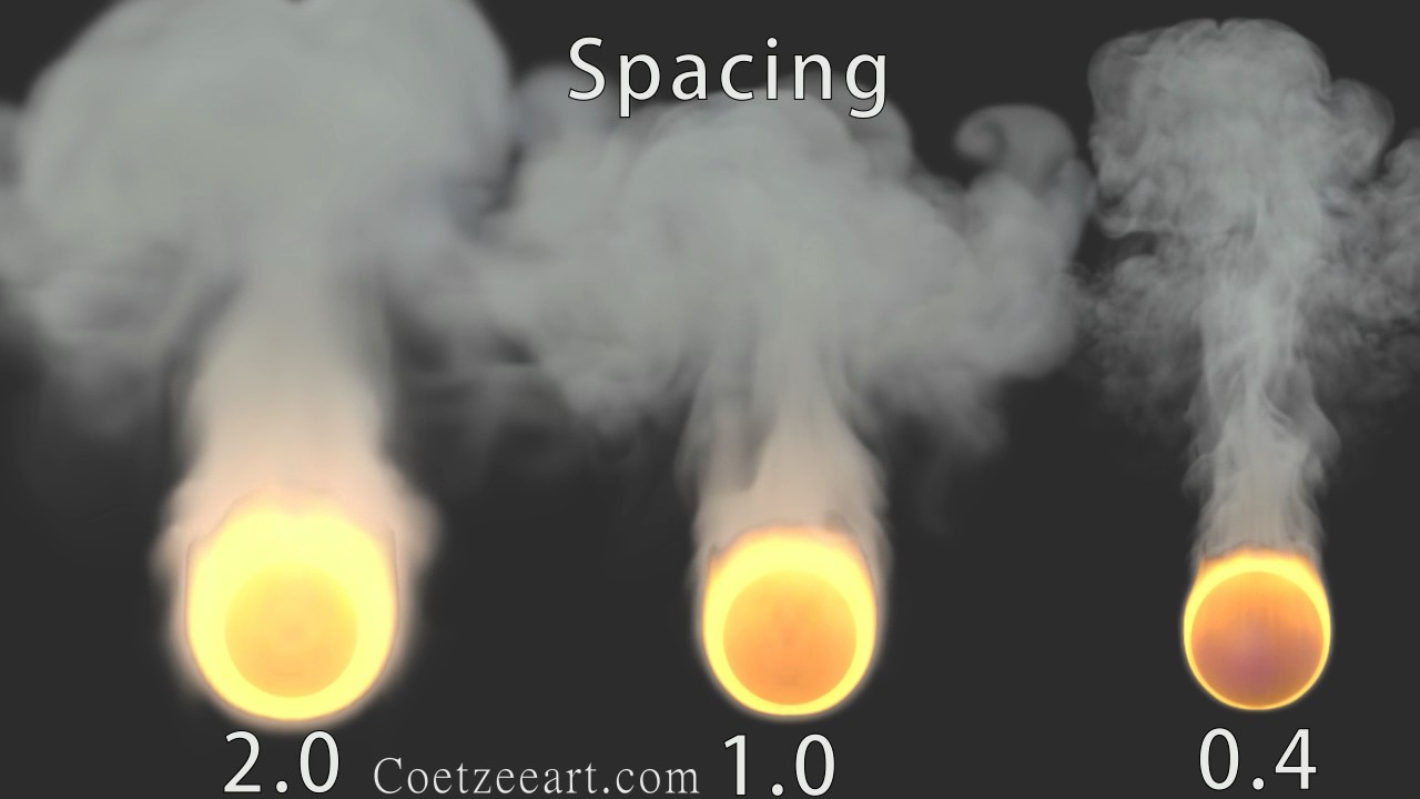 FumeFX Properties Study: Spacing Properties - YouTube