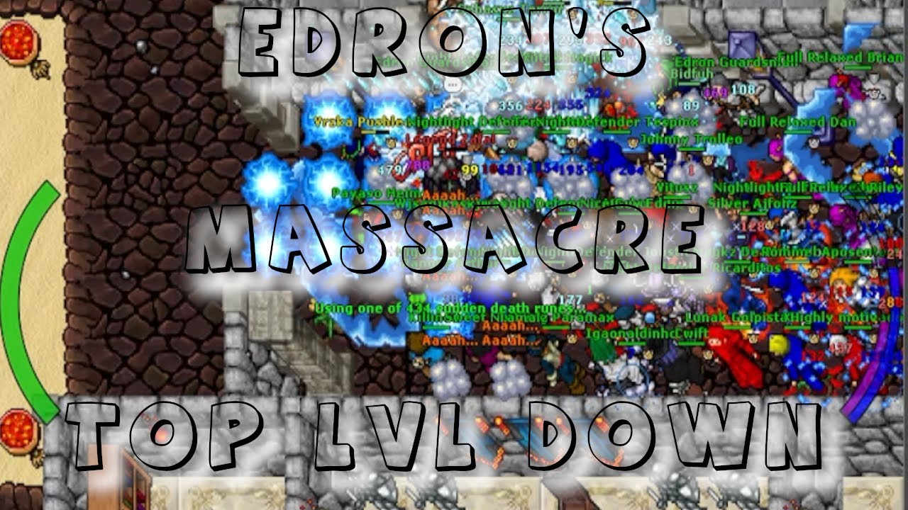 [TIBIA WAR] - EL MASSACRE DE EDRON - TOP LVL DOWN - YouTube