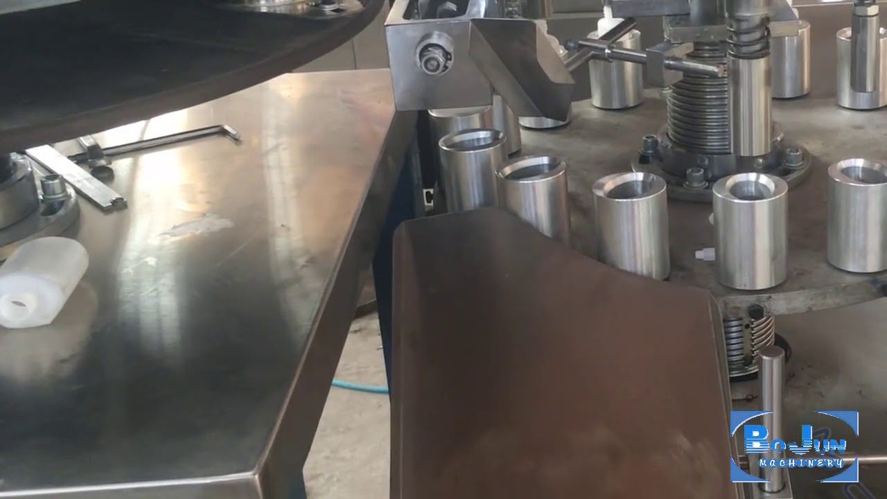 Glue filling machine - YouTube