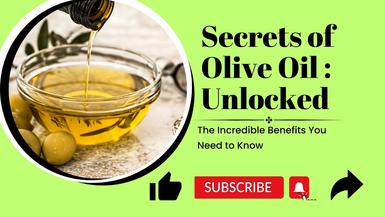 The Secret to Healthy Living: Olive Oil #oliveoil #healthytips - YouTube