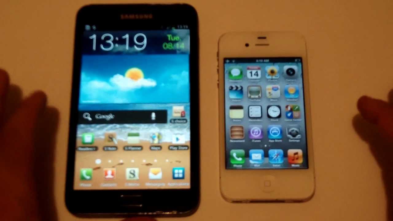 Samsung Galaxy Note vs Iphone 4s Speed Test - Fliptroniks.com - YouTube