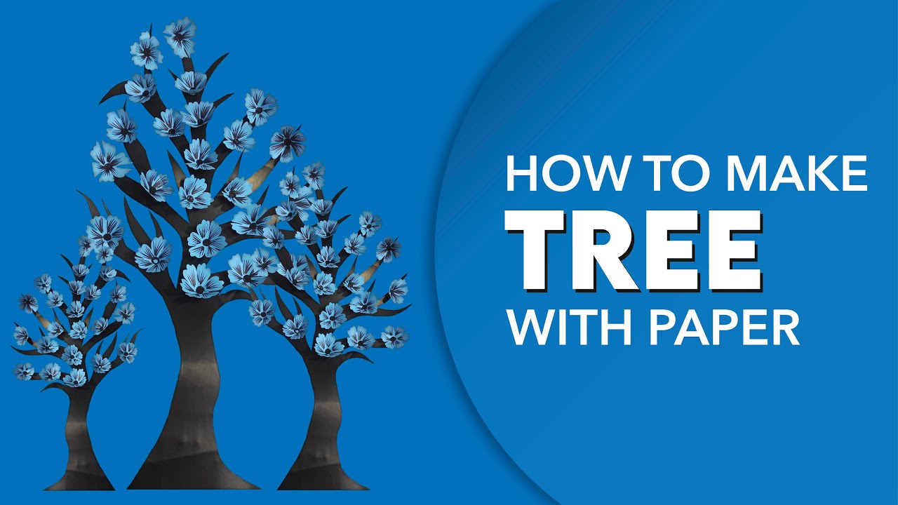 3D Paper Tree Crafting Tutorial | Rising Art Decorations - YouTube