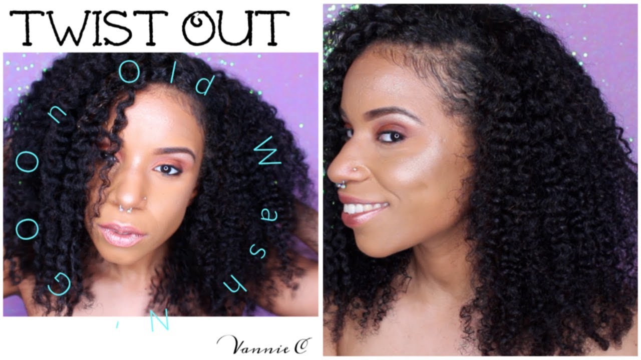 Twist out on Old @ss Wash N' Go - YouTube