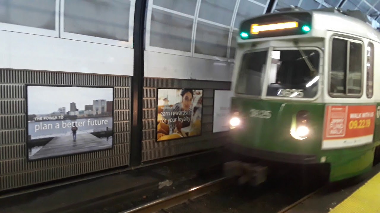 Boston MBTA Green Line train arriving at North Station ( Nov 11, 2019 ...
