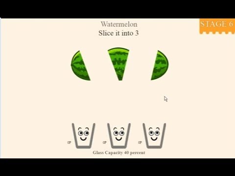 Slice it fair puzzle game stage1 to stage10 complete - YouTube