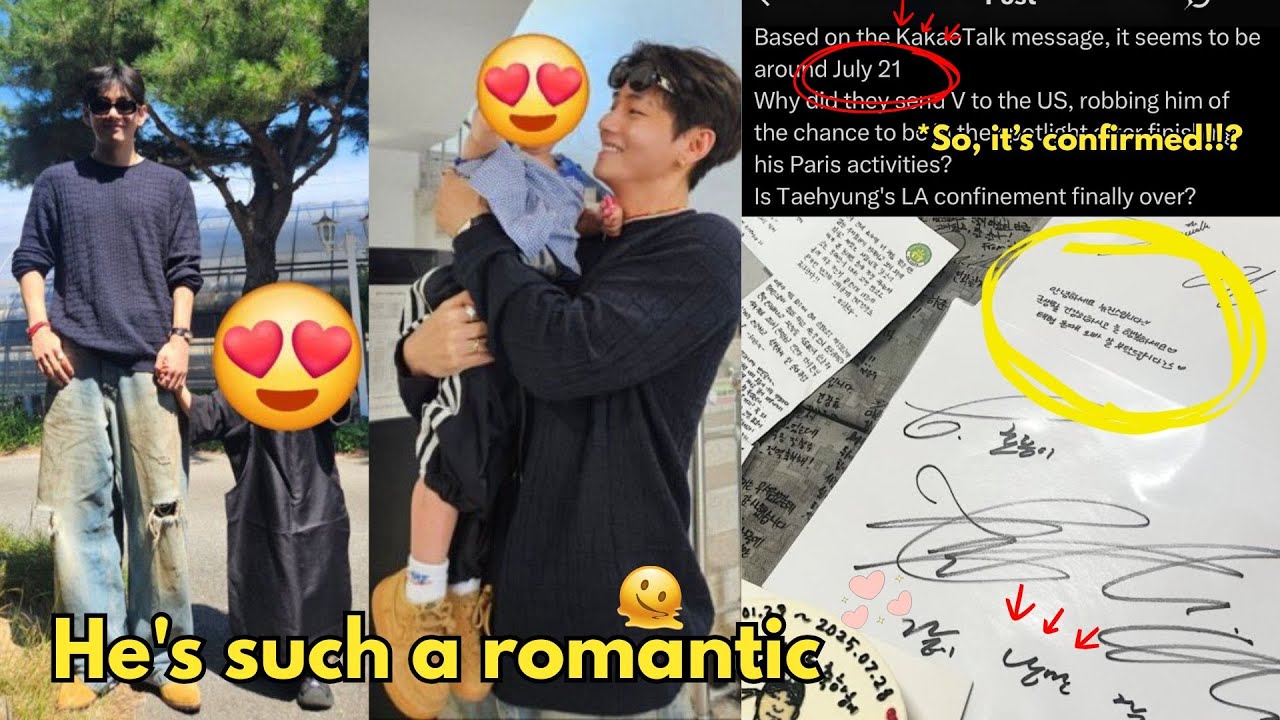 KIM TAEHYUNG WITH A BABY IS THE CUTEST😭 V’s message to his SDT comrades ...