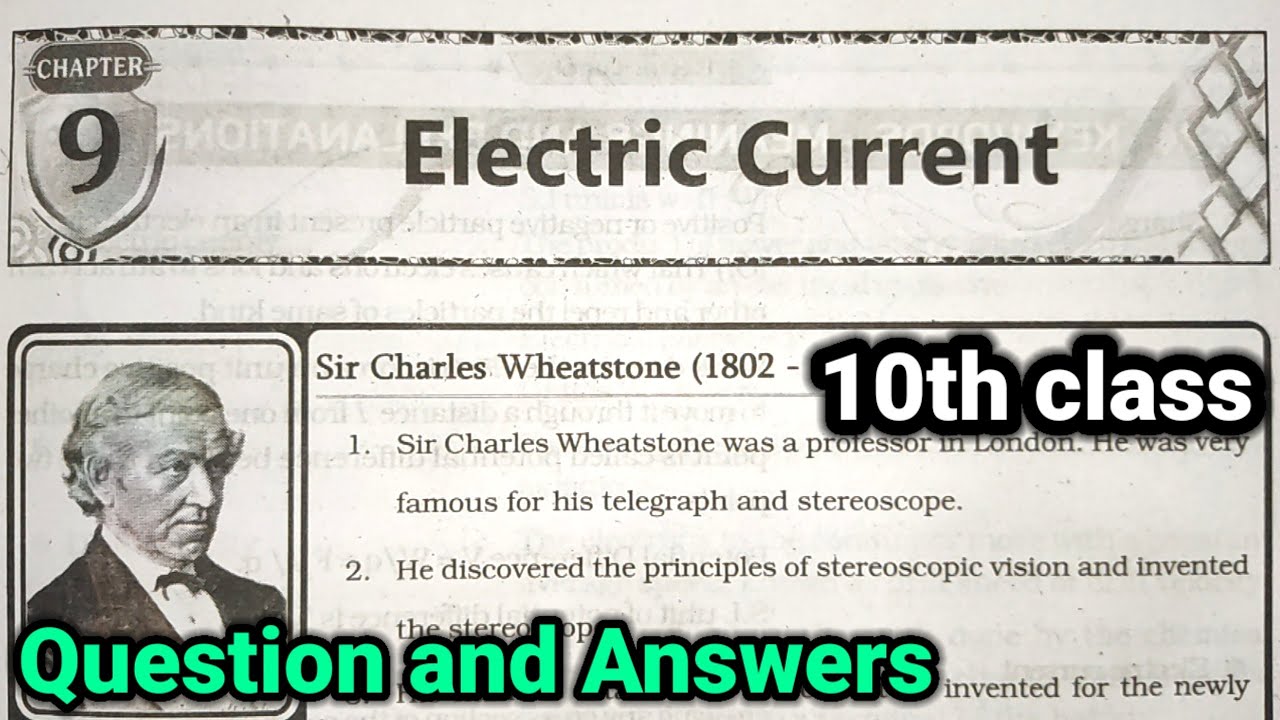 10th Class Physics 9 Electric Current Lesson Question And 9988