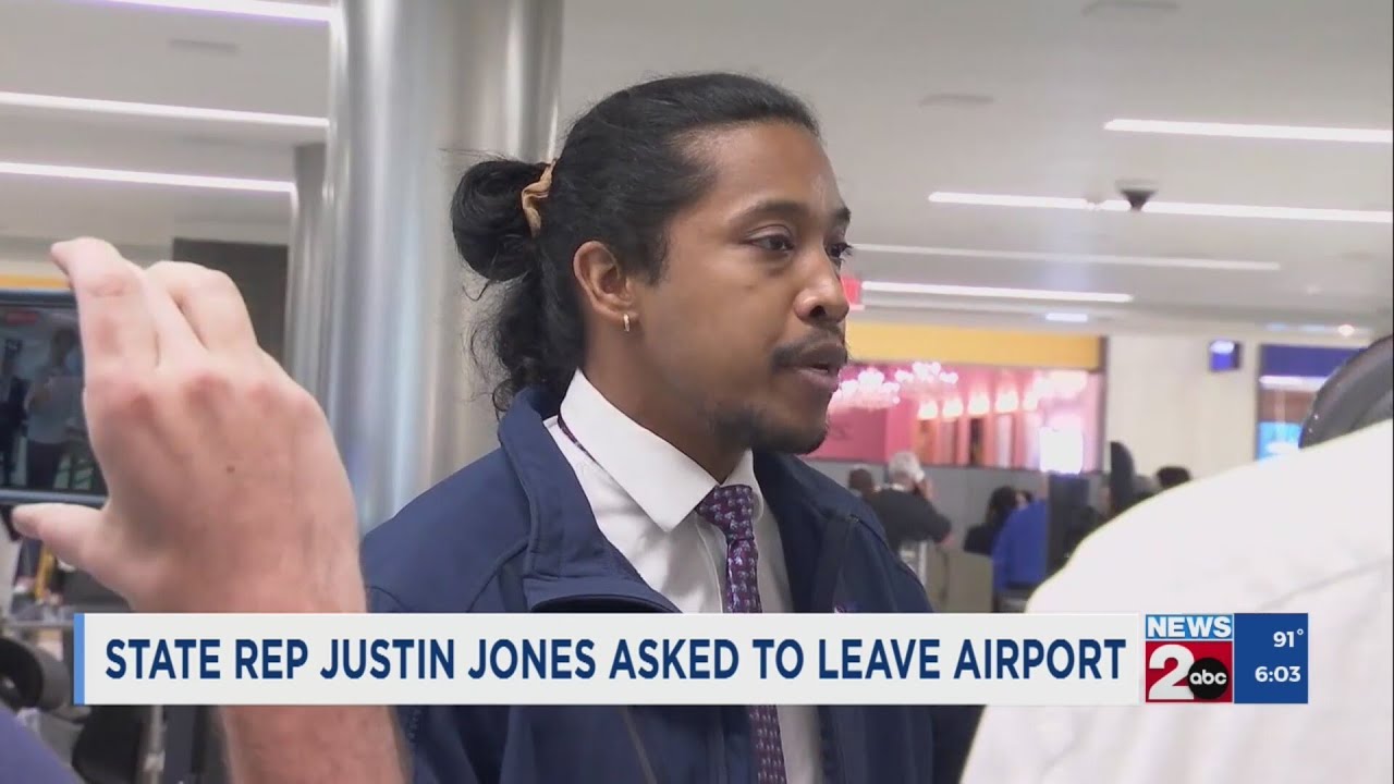 TN State Rep. Justin Jones asked to leave BNA - YouTube