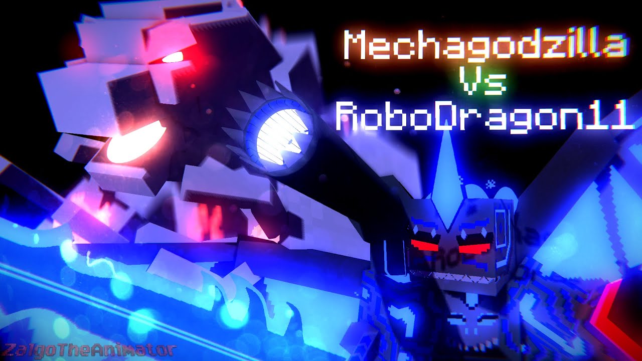 Mechagodzilla Vs RoboDragon11 | Minecraft Animation - YouTube